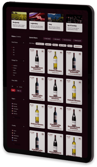 Our vast fine wine inventory features over 110,000 different bottles ...